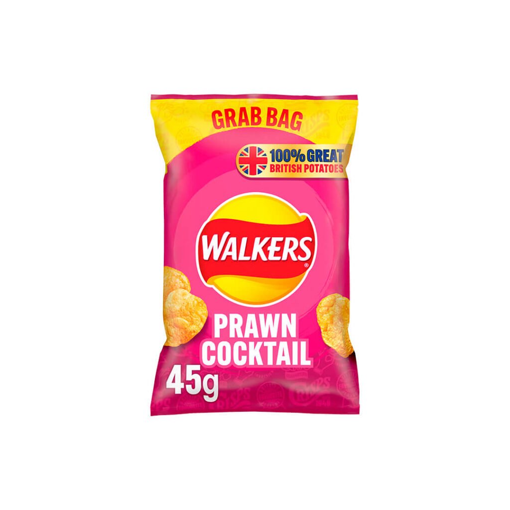 Walkers Prawn Cocktail Crisps GRAB 32 x 45g - WDS Group